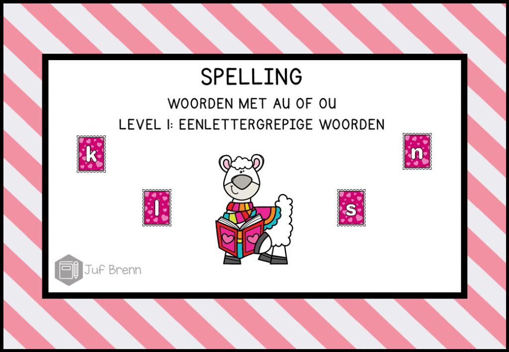 INTERACTIEVE POWERPOINT: SPELLING WOORDEN MET AU OF OU LEVEL 1 ...