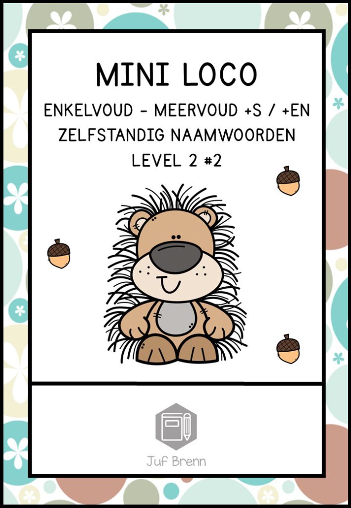MINI LOCO: MEERVOUDSVORMEN +S / +EN LEVEL 2 #2 - Juf Brenn