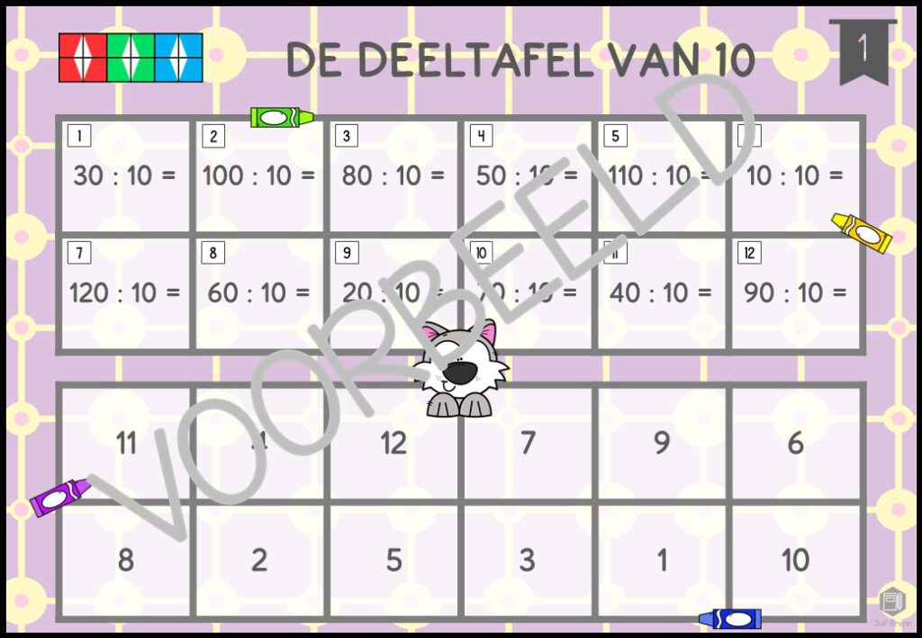 MINI LOCO: DEELTAFEL VAN 10 - Juf Brenn