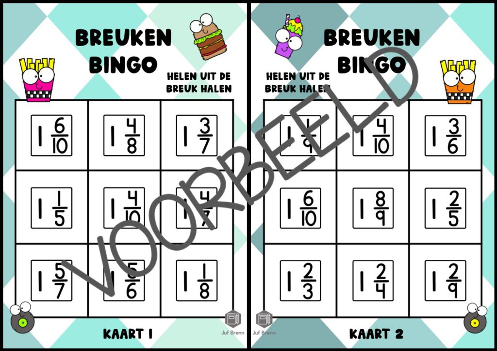 BREUKENBINGO: HELEN UIT DE BREUK HALEN - Juf Brenn
