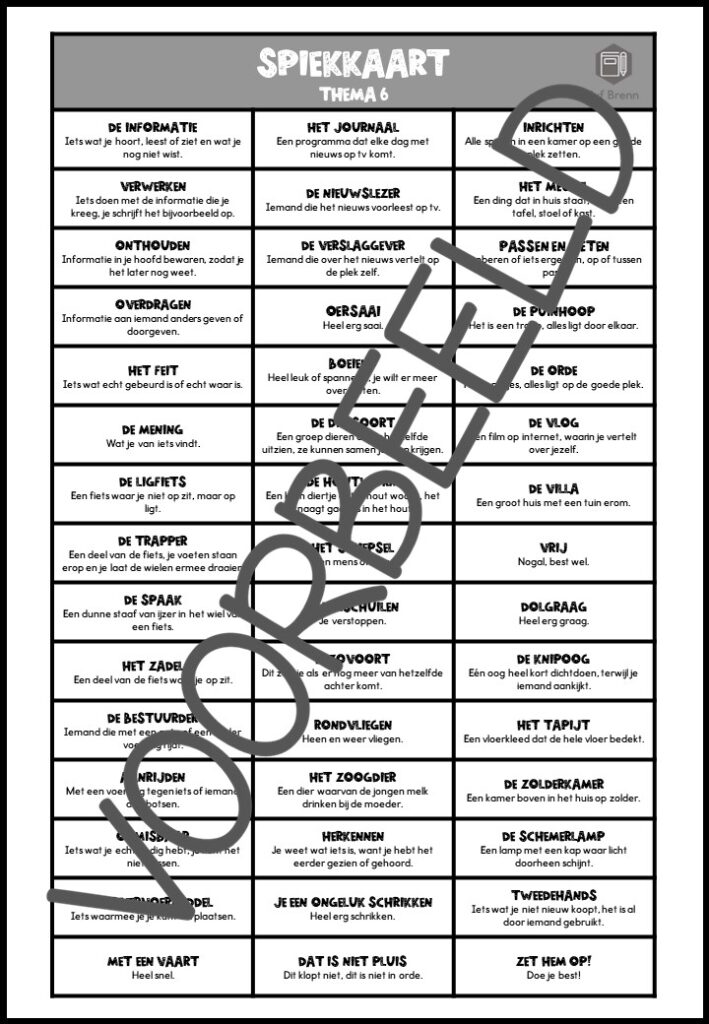 TAAL ACTIEF VERSIE 5 WOORDEN BATTLE GROEP 4 THEMA 6 - Juf Brenn