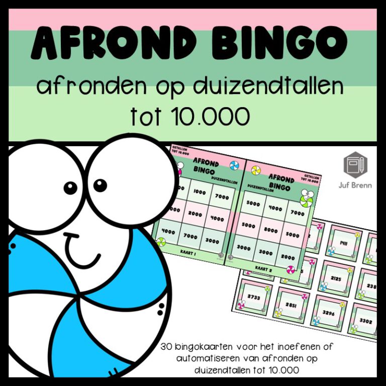 AFROND BINGO: AFRONDEN OP DUIZENDTALLEN TOT 10.000 - Juf Brenn