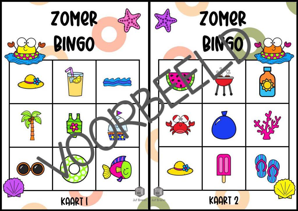 ZOMER BINGO - Juf Brenn