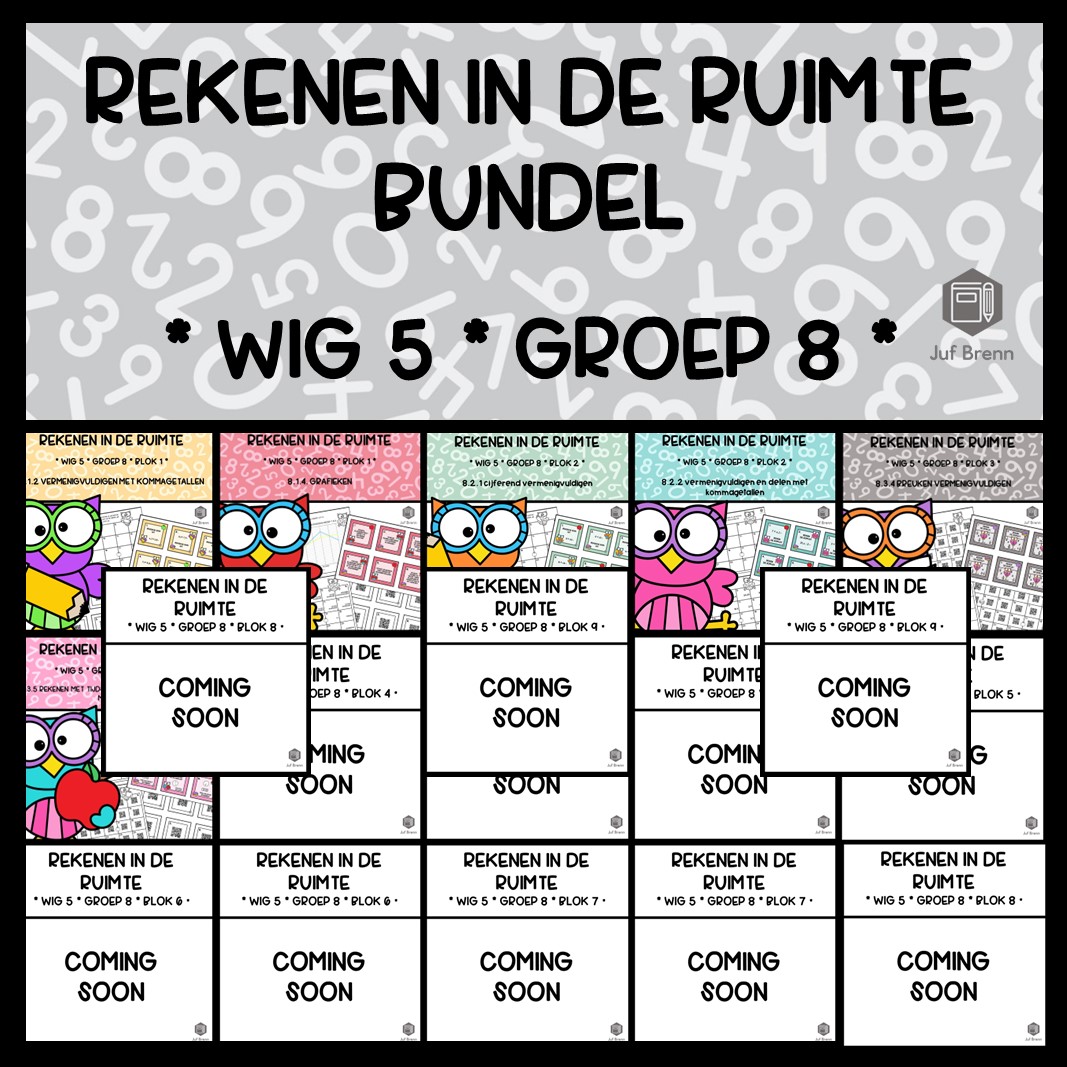 REKENEN IN DE RUIMTE BUNDEL WIG 5 GROEP 8 - Juf Brenn