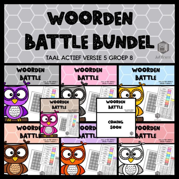 TAAL ACTIEF VERSIE 5 WOORDEN BATTLE (GROEI)BUNDEL GROEP 8 - Juf Brenn