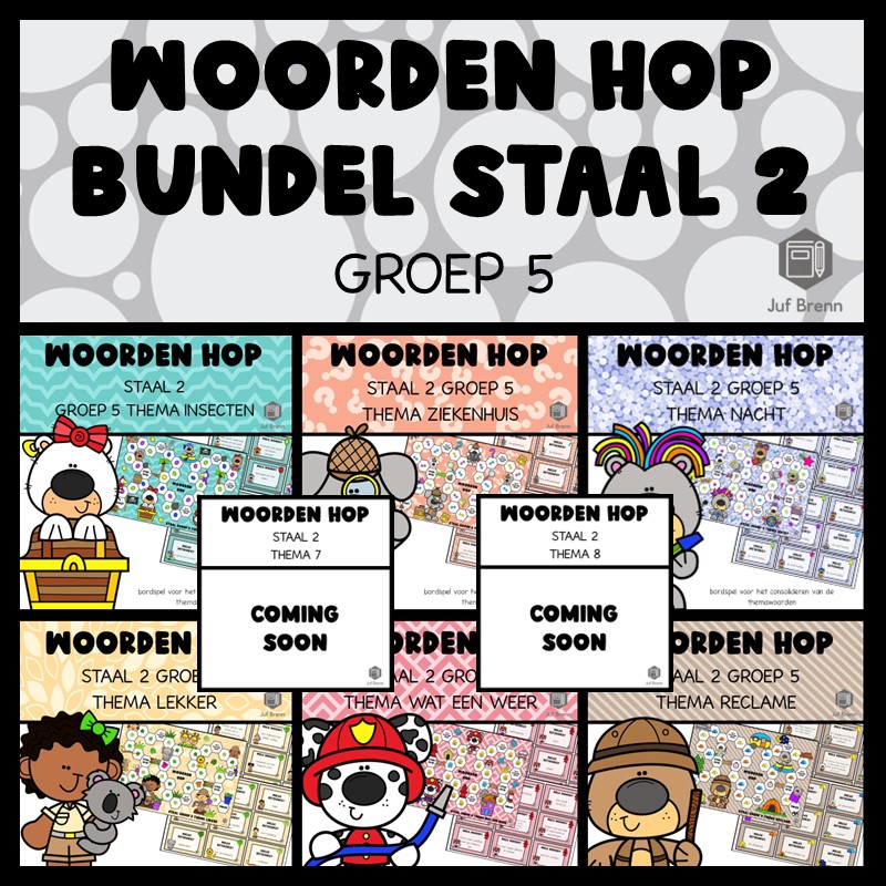 STAAL 2 WOORDEN HOP (GROEI)BUNDEL GROEP 5 - Juf Brenn