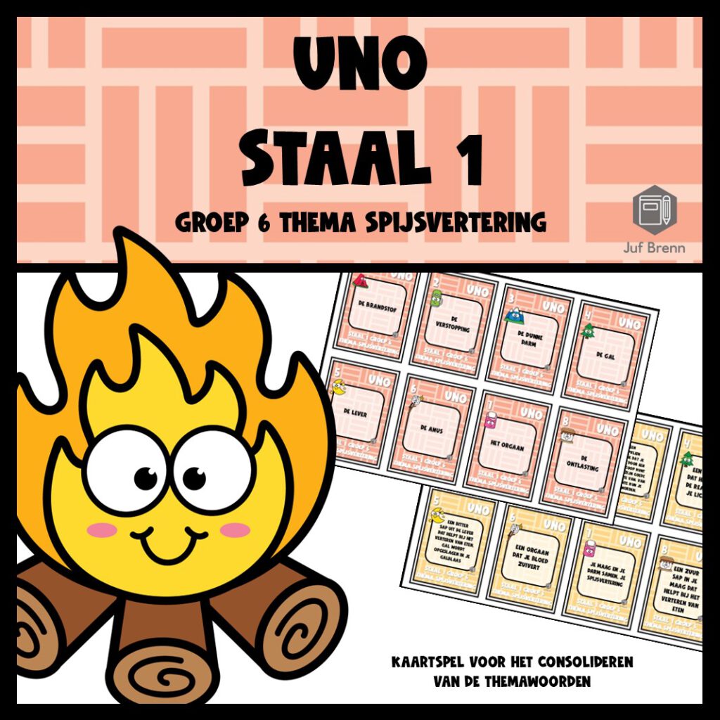 STAAL 1 UNO GROEP 6 THEMA SPIJSVERTERING - Juf Brenn