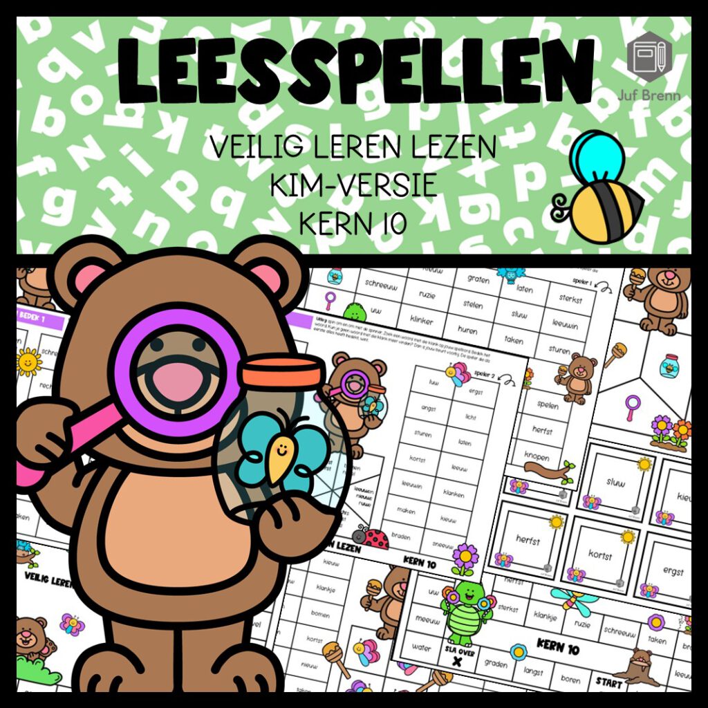 LEESSPELLEN VEILIG LEREN LEZEN KIM KERN 10 - Juf Brenn